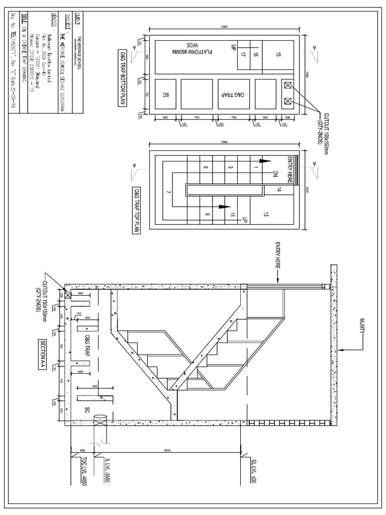 Heritage School Oil & Grease Trap (30!09!2019) .DWG Model | PDF