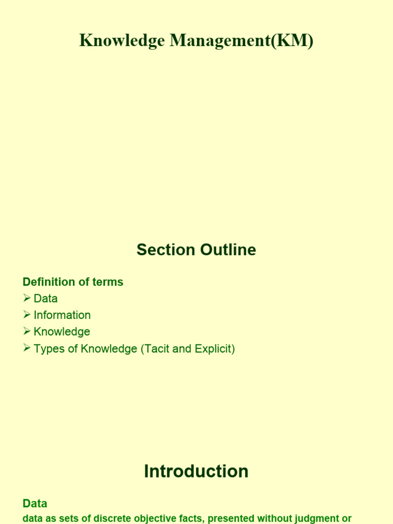 Knowledge Management | PDF | Knowledge Management | Tacit Knowledge