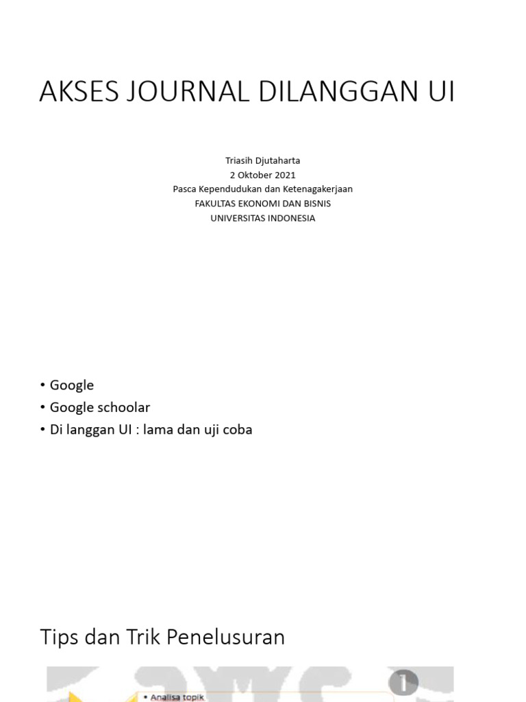 Akses Jurnal di Universitas Indonesia | PDF | Seni