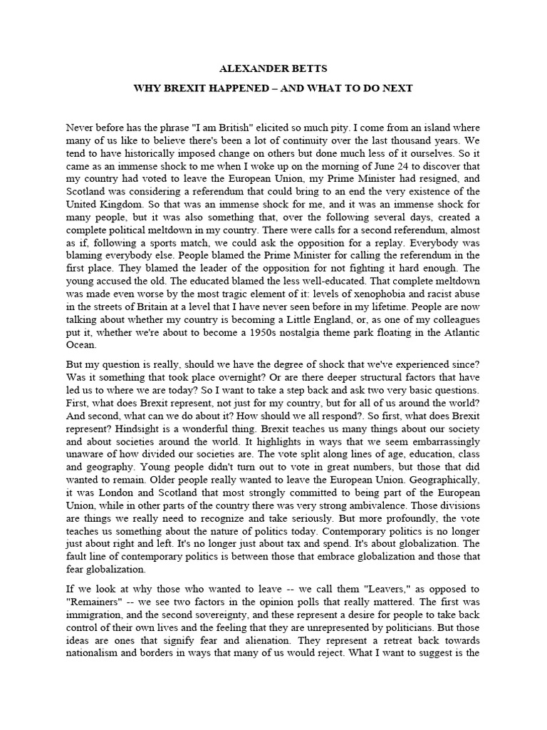 Alexander Betts | PDF | Globalization | Immigration