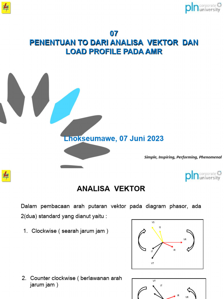 Analisa Vektor & Load Profile AMR | PDF