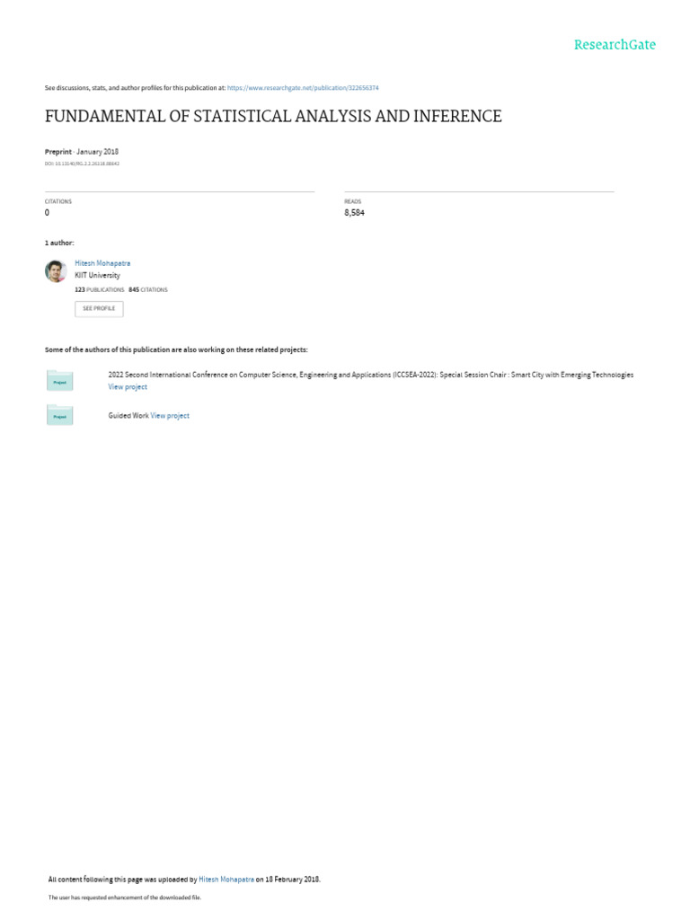 Statistical Analysis and Inference Guide | PDF | Estimator ...