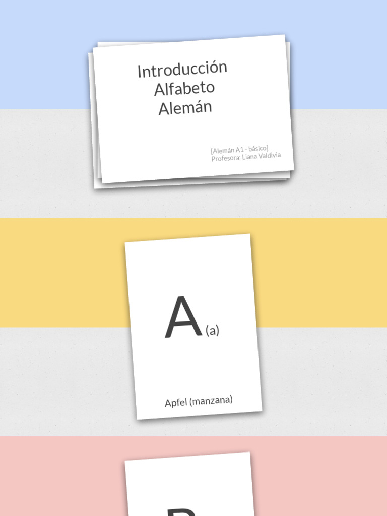 Alfabeto Alemán Nivel A1 | PDF