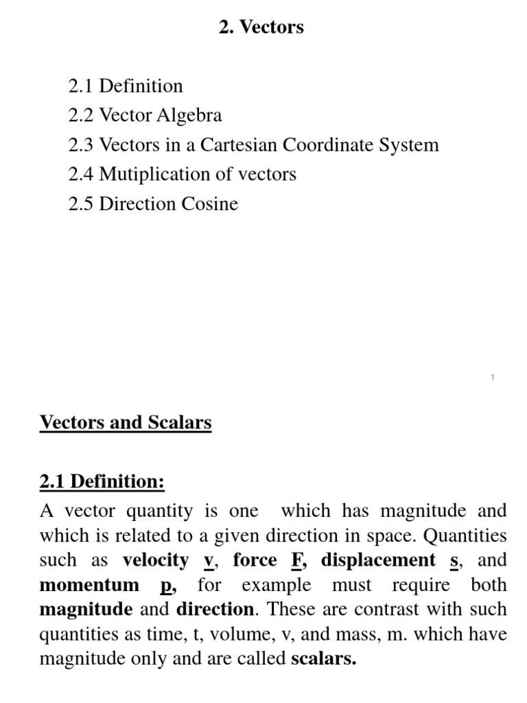 Vectors | PDF | Euclidean Vector | Physics
