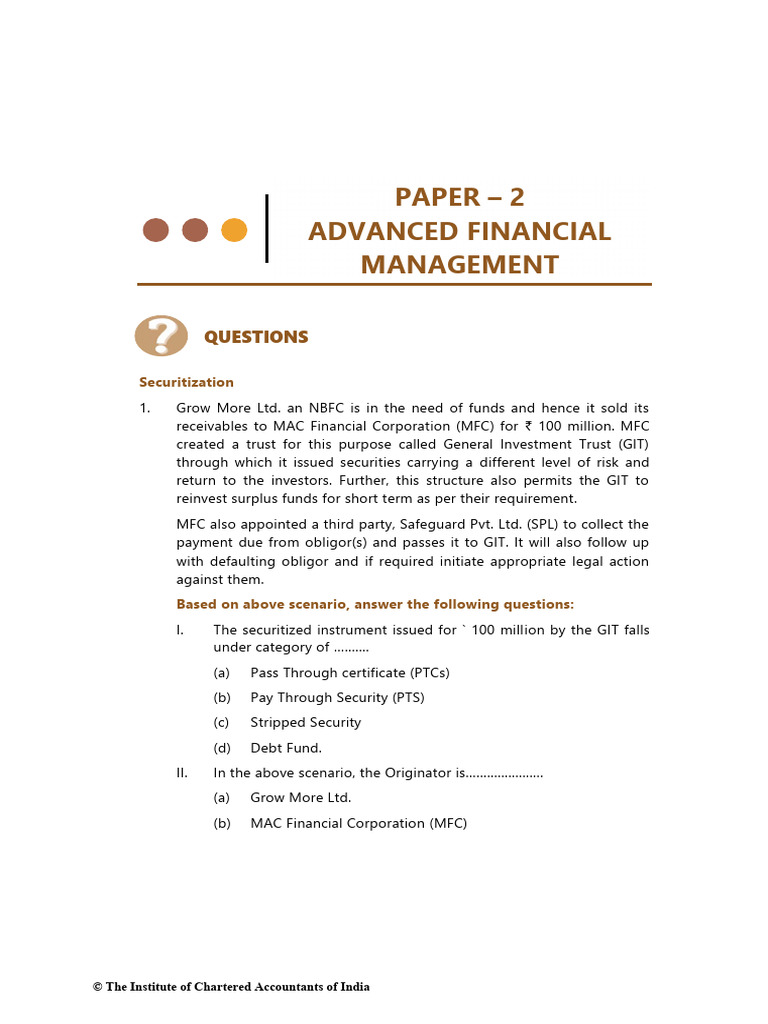 Ca Final Afm Rtps | PDF | Net Present Value | Stocks