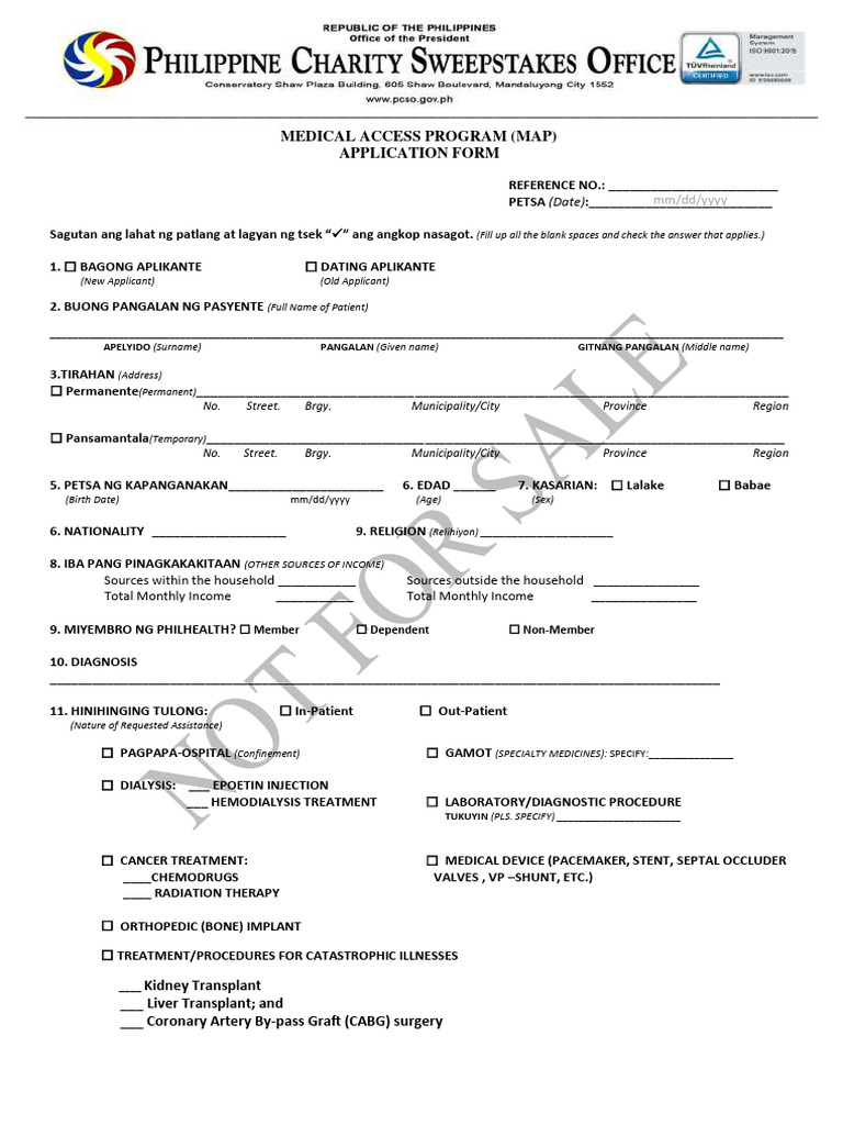 MAP Application Form (rev20230719) | PDF | Coronary Artery Bypass ...
