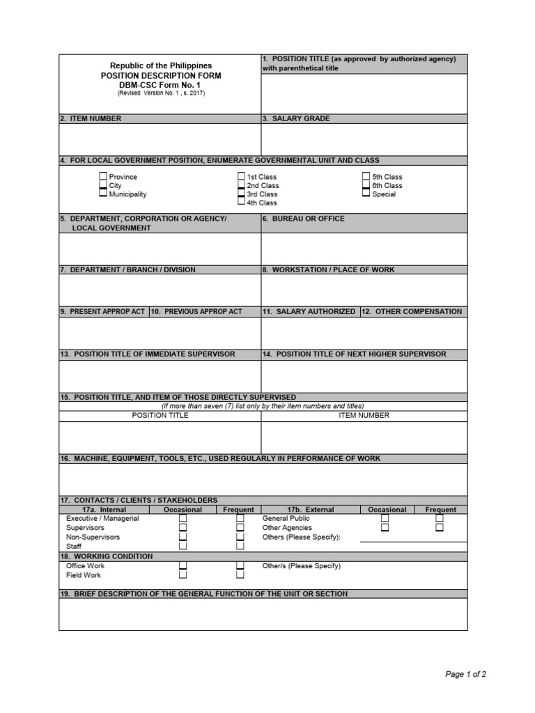 Position Description Form Guide | PDF | Labor | Business
