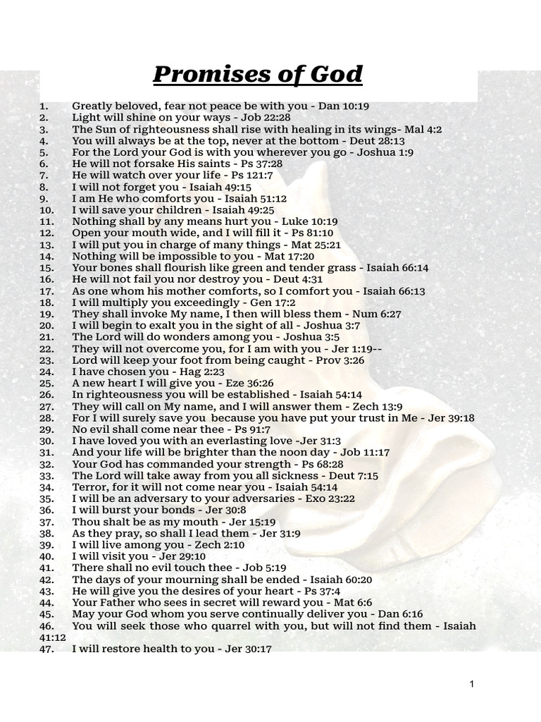 Promises of God | PDF | Jesus | Satan