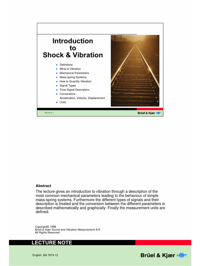 Introduction To Shocks and Vibrations | PDF | Stationary Process | Damping