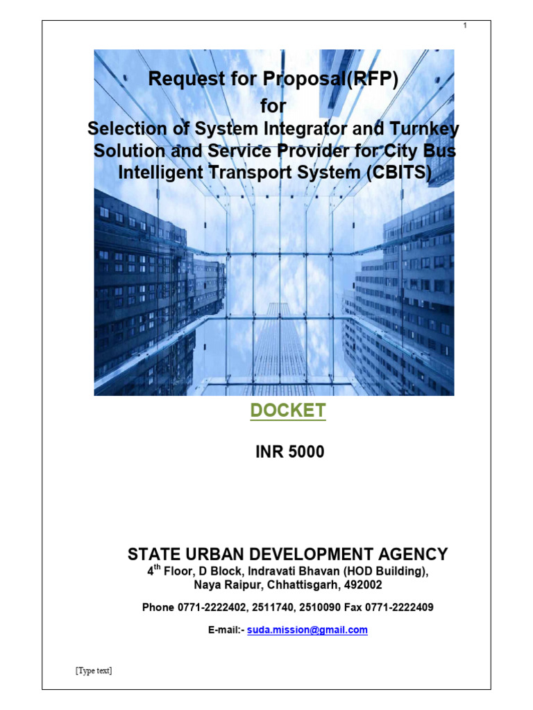 RFP CBITS Final | PDF | Request For Proposal | Business