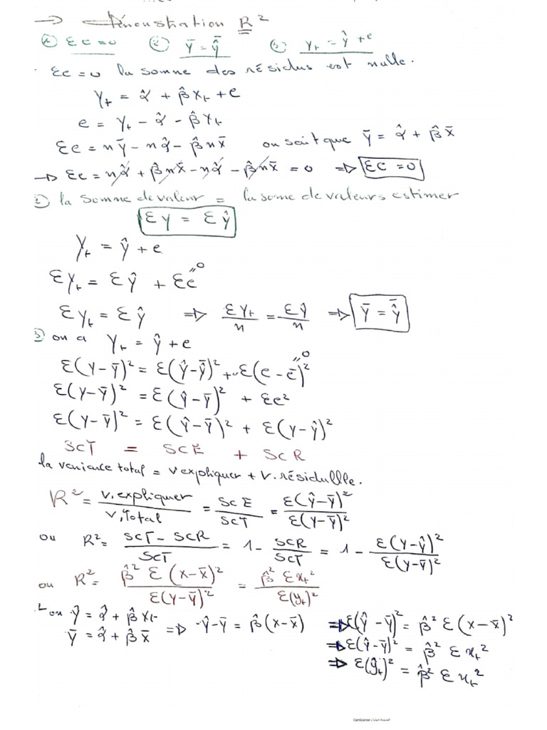 Économétrie Démonstration | PDF