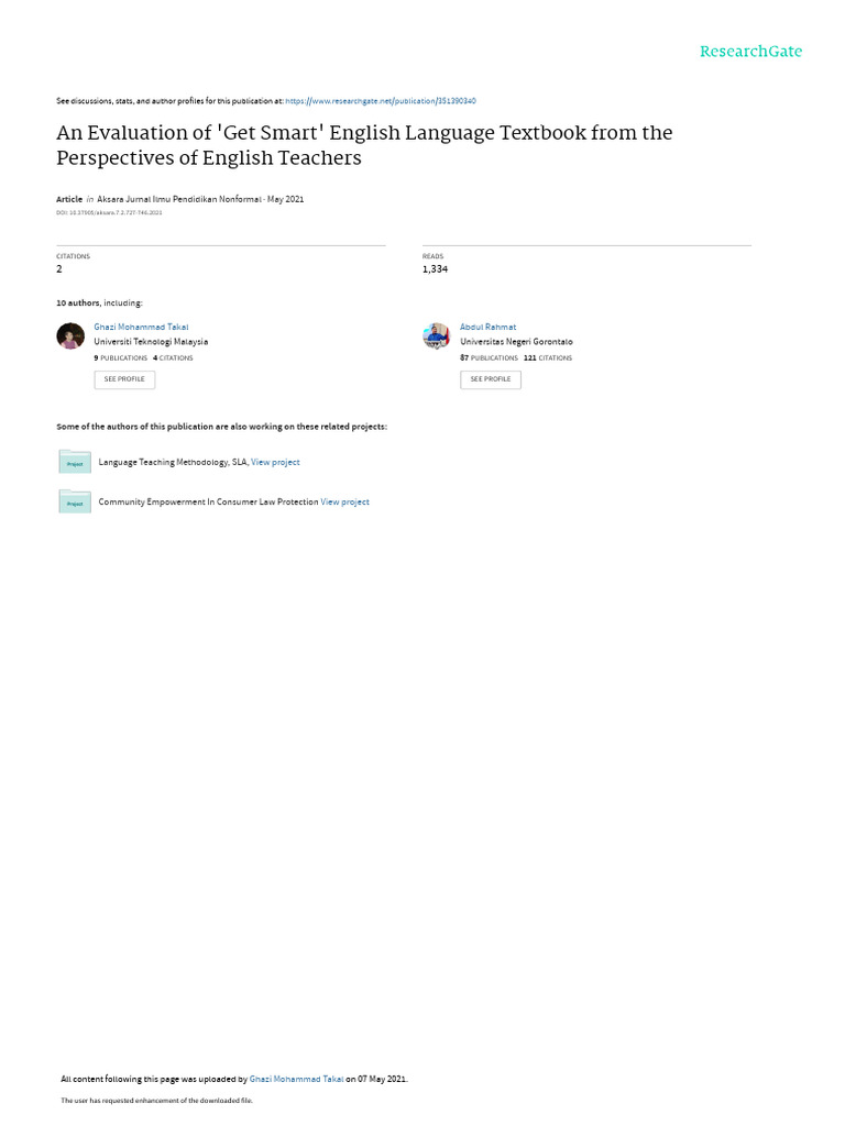 Textbook Evaluation | PDF | Learning | Evaluation