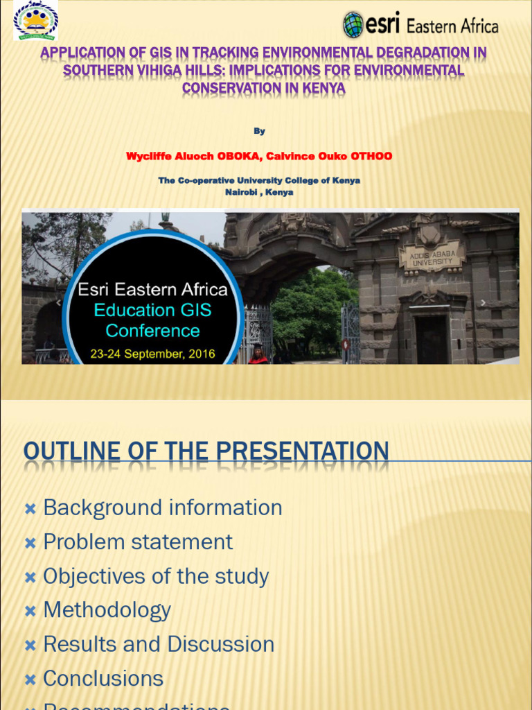 Application of Gis in Tracking Environmental Degradation in Southern Vihiga Hills: Implications ...