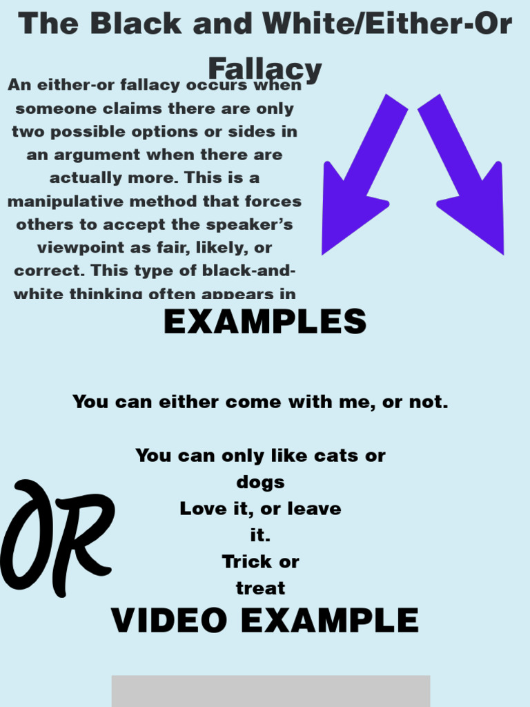 Understanding the Either-Or Fallacy | PDF | Career & Growth | Self ...