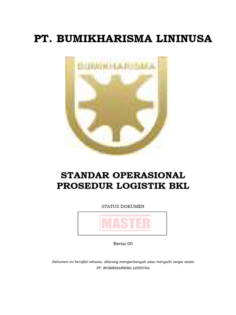 Sop Logistik BKL | PDF | Bisnis | Komputer