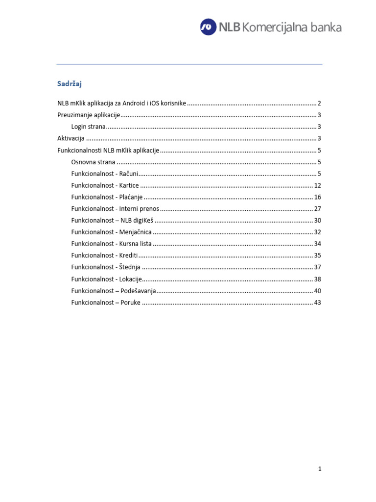 Mbank Uputstvo 2 | PDF