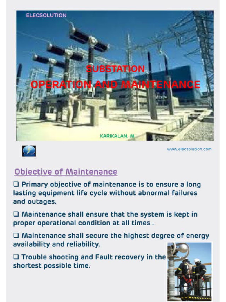 Substation Maintenance | PDF