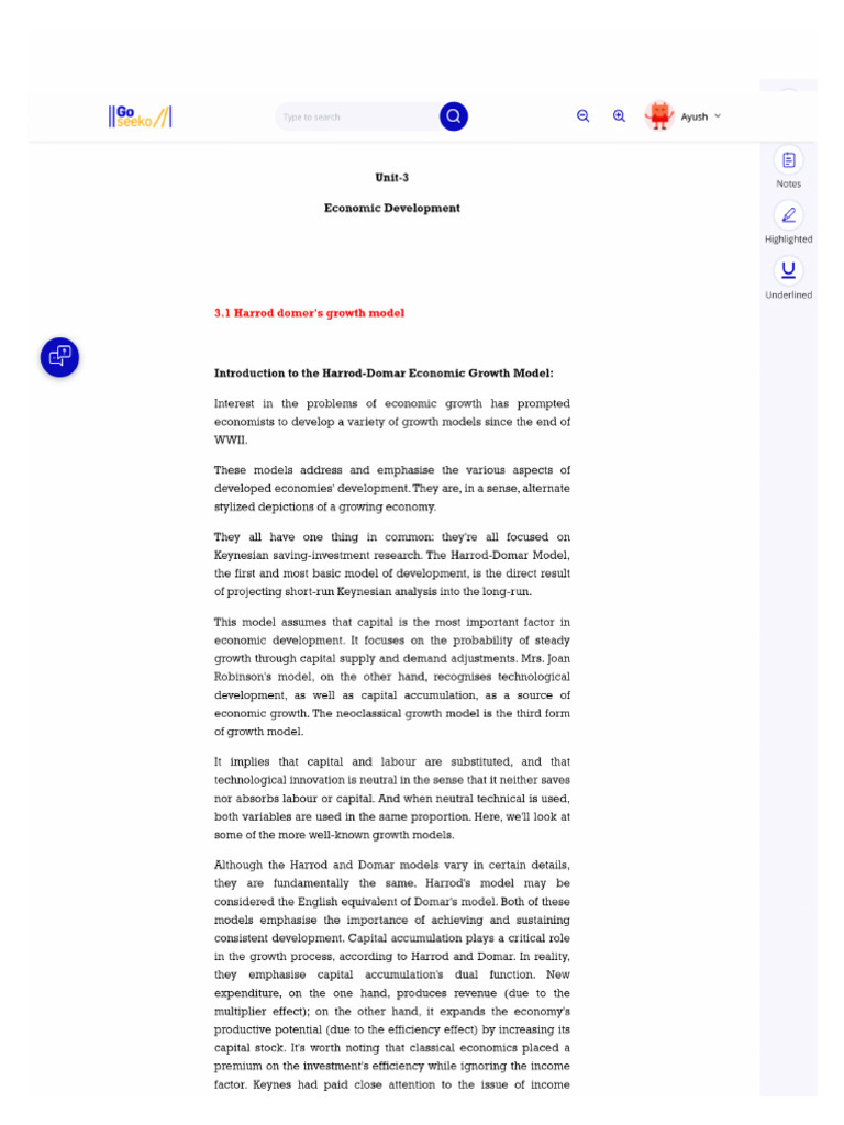 B.A Economics Third Year Semester Economic Growth Planning Unit 3 Economic Development 2023 09 ...