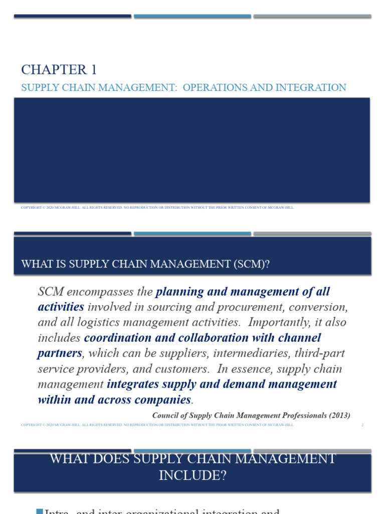 Stock 1e PPT Chapter01 | Download Free PDF | Supply Chain Management | Supply Chain