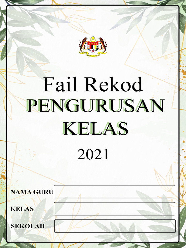 Fail Rekod Pengurusan Kelas Editable | PDF