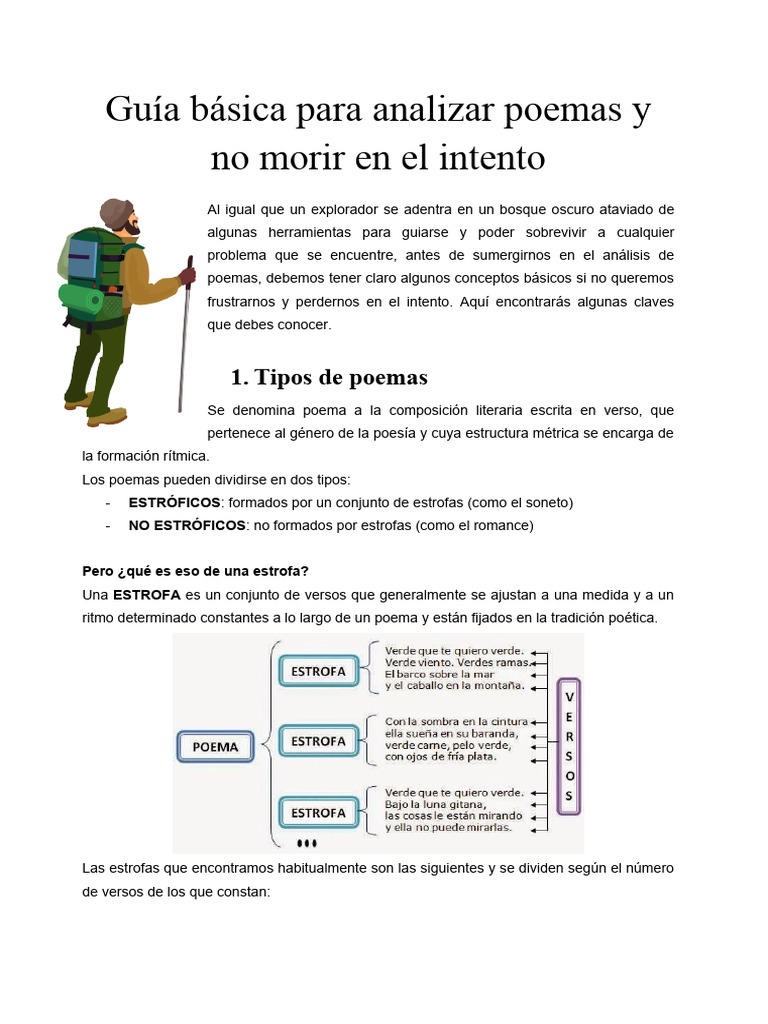 Guía para analizar poemas fácilmente | PDF | Poesía | Metro (poesía)