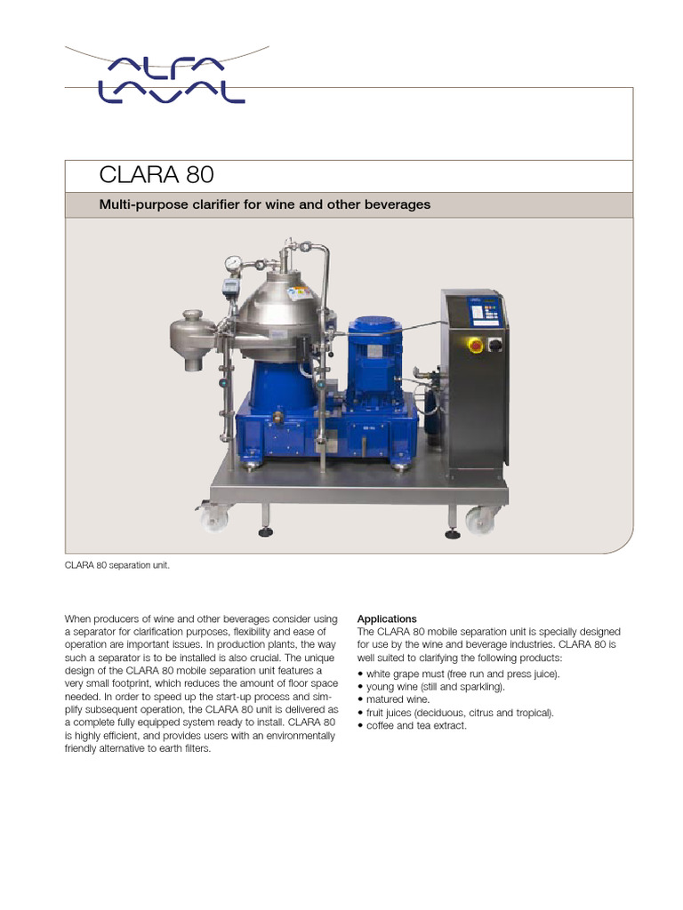 Clara Series Clara 80 | Download Free PDF | Valve | Pump