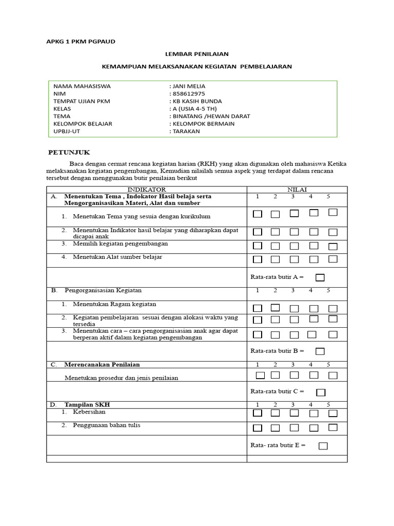 Apkg 1 PKM Pgpaud | PDF
