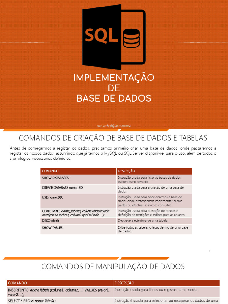 Lecture 3 - DDL Vs DML | PDF | Modelo de dados | Ciência da Computação Lecture 3 - DDL Vs DML | PDF | Modelo de dados | Ciência da Computação