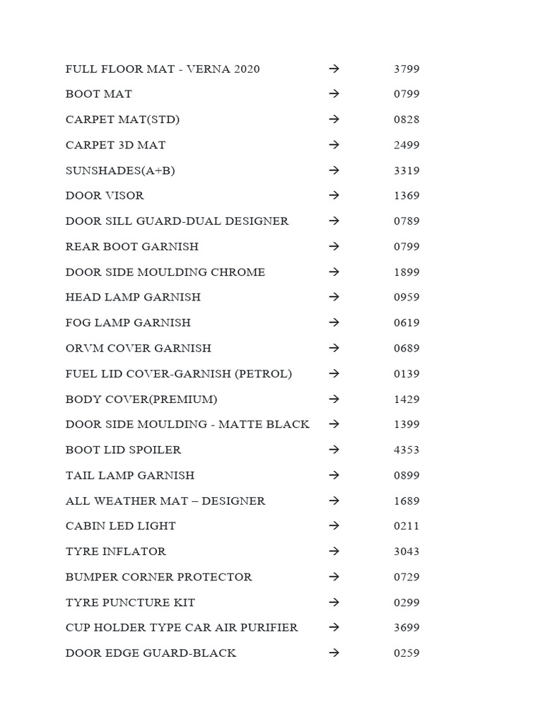 Verna Accessories | PDF