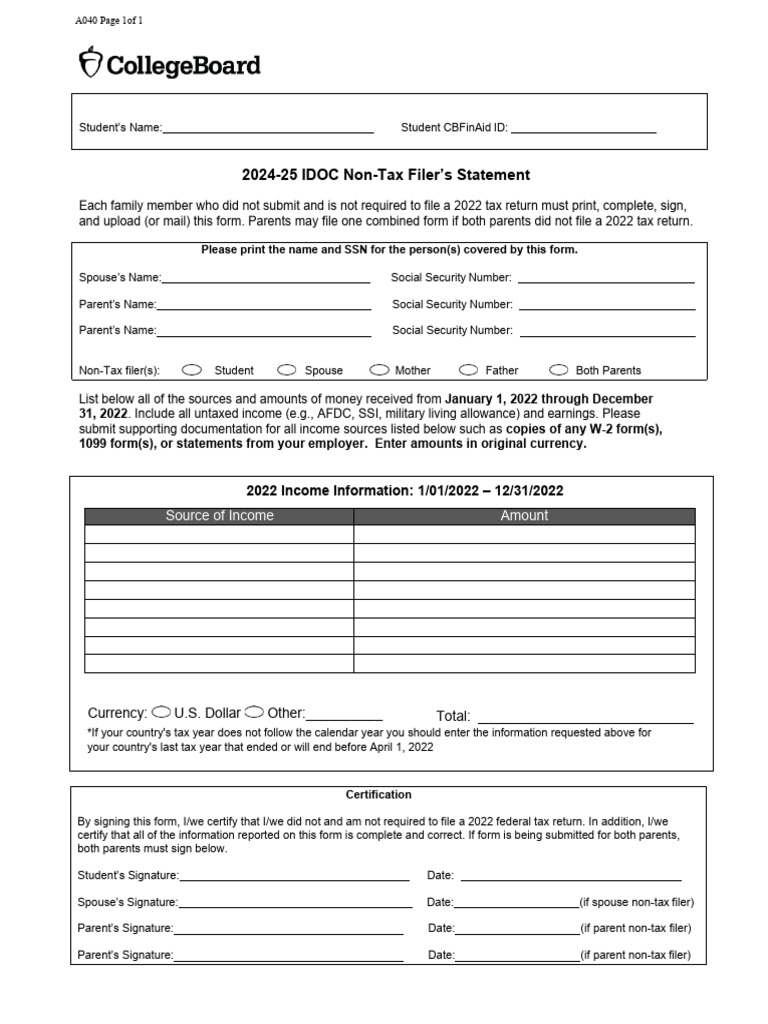 2425 NF STMT | PDF | Social Security Number | Irs Tax Forms