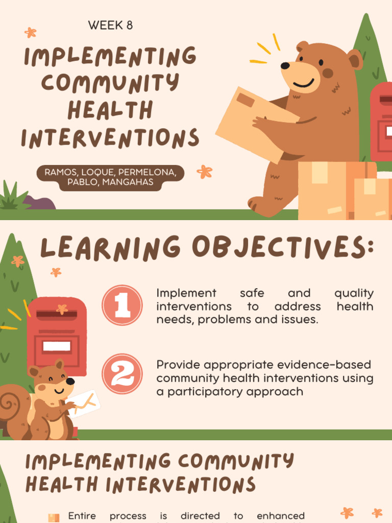 WEEK 8 - Implementing Community Health Interventions | PDF | Empowerment