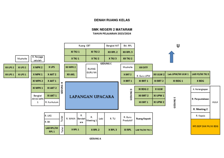 Denah Kelas Ruang 10 Januari 2024 | PDF