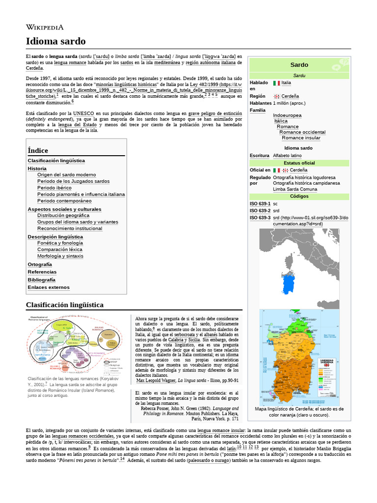 Idioma Sardo | Descargar gratis PDF | Comunicación humana | Lenguas de ...
