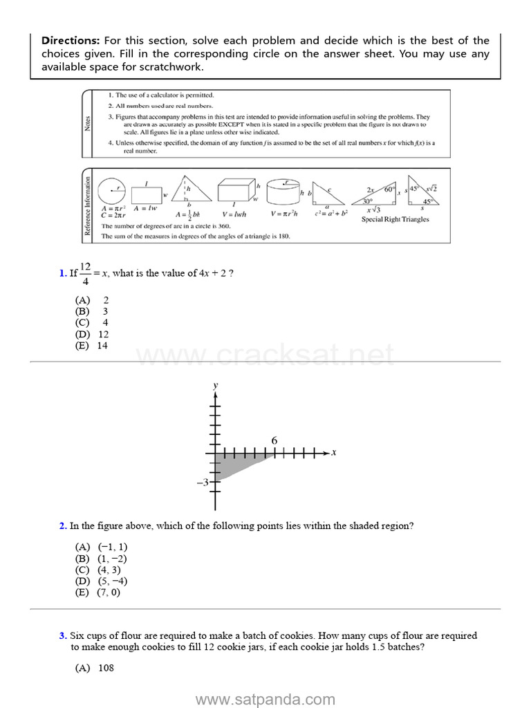 Sat Math Practice Test 5 | PDF | Sat | Average