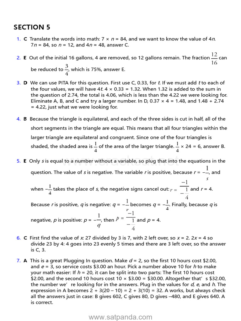 Sat Math Practice Test 13 Answers | PDF | Triangle | Sat