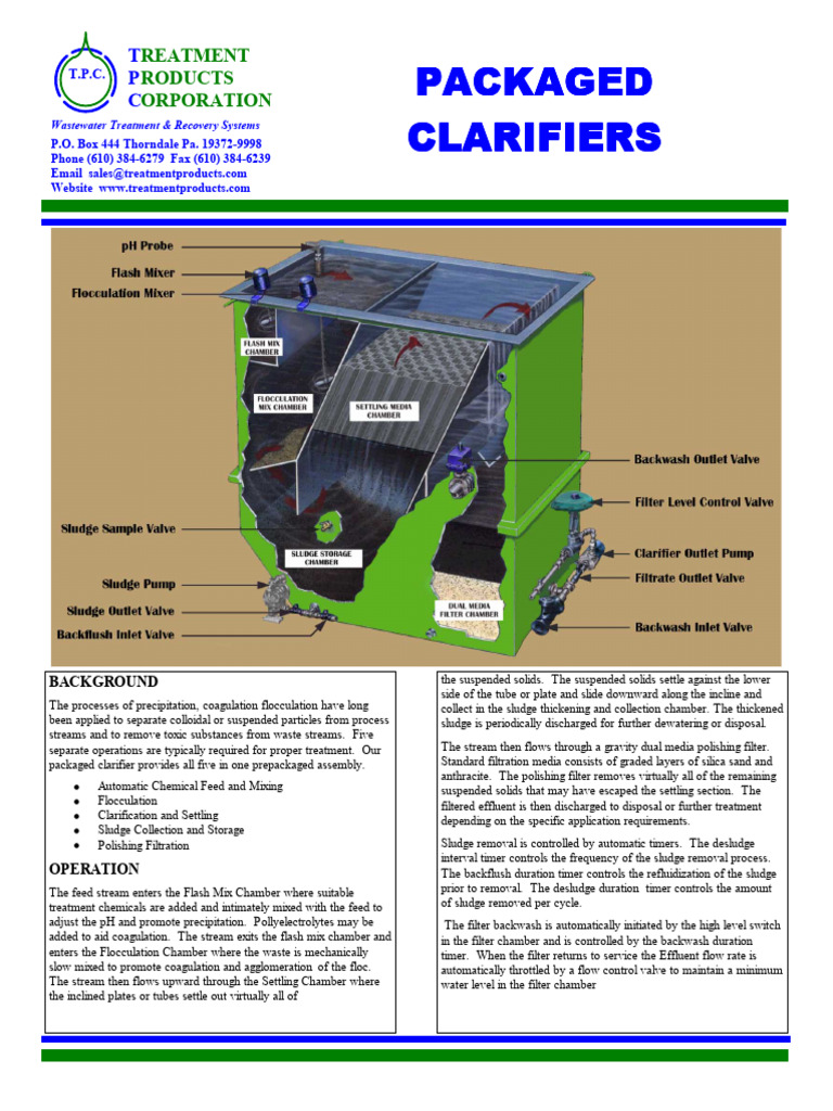 Packaged Clarifier | Download Free PDF | Chemical Engineering ...