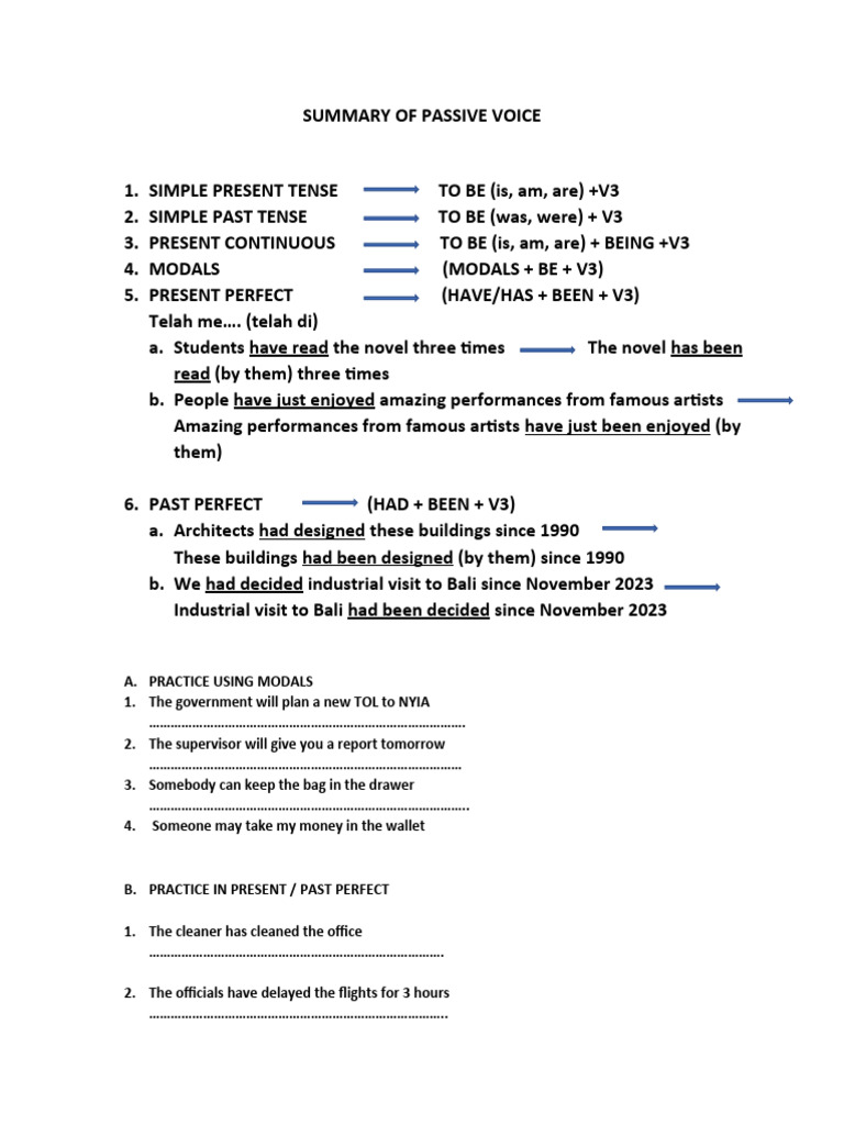 Summary of Passive Voice | Download Free PDF | Rainbow | Qualia
