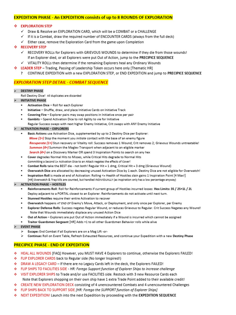 Warhammer Quest Ref Sheet | Download Free PDF | Games Of Mental Skill ...