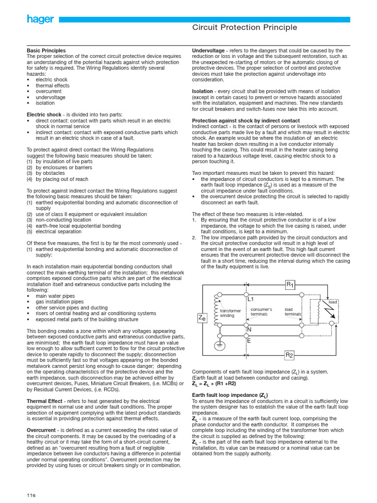 Circuit Protection Principles Explained | PDF | Electrical Wiring ...