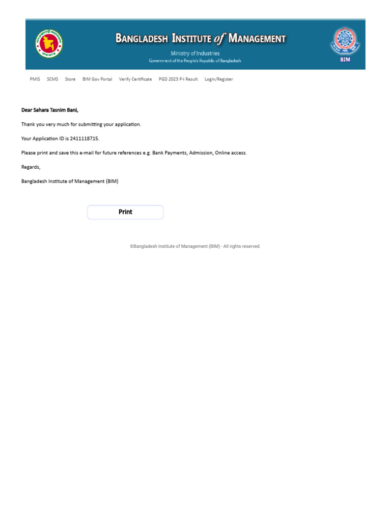 .BD Application Submit 18715 | PDF