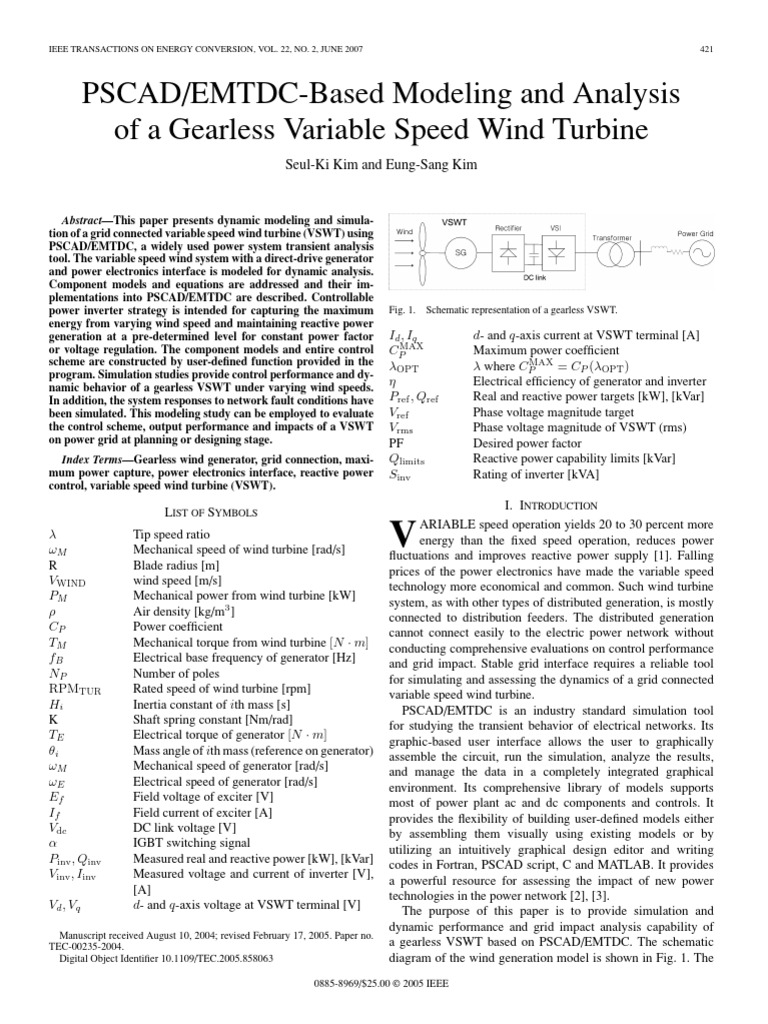 PSCAD EMTDC Based Modeling and Analysis | PDF | Power Inverter | Power ...