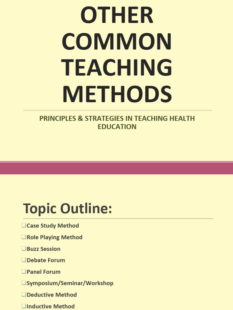 OTHER COMMON TEACHING STRATEGIES | PDF | Teaching Method | Human Communication