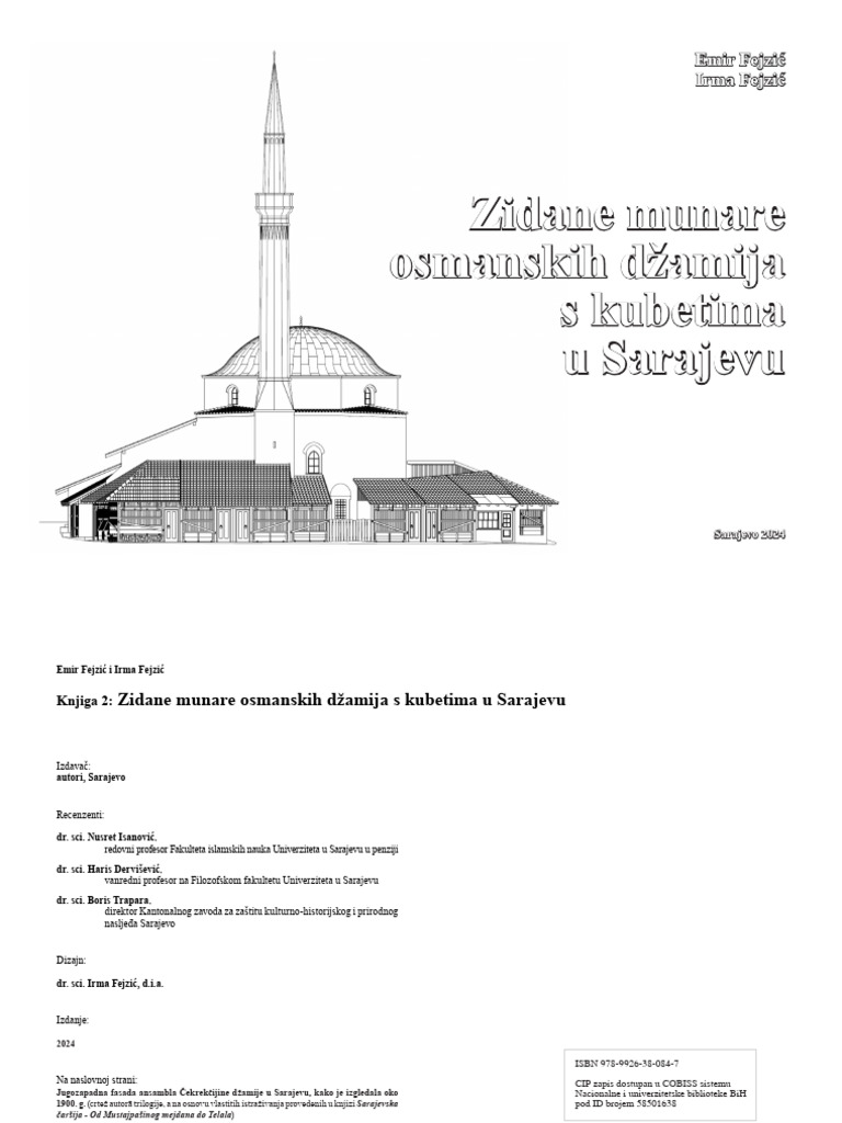 Zidane Munare Osmanskih Dzamija s Kubetima u Sarajevu-Emir Fejzic | PDF