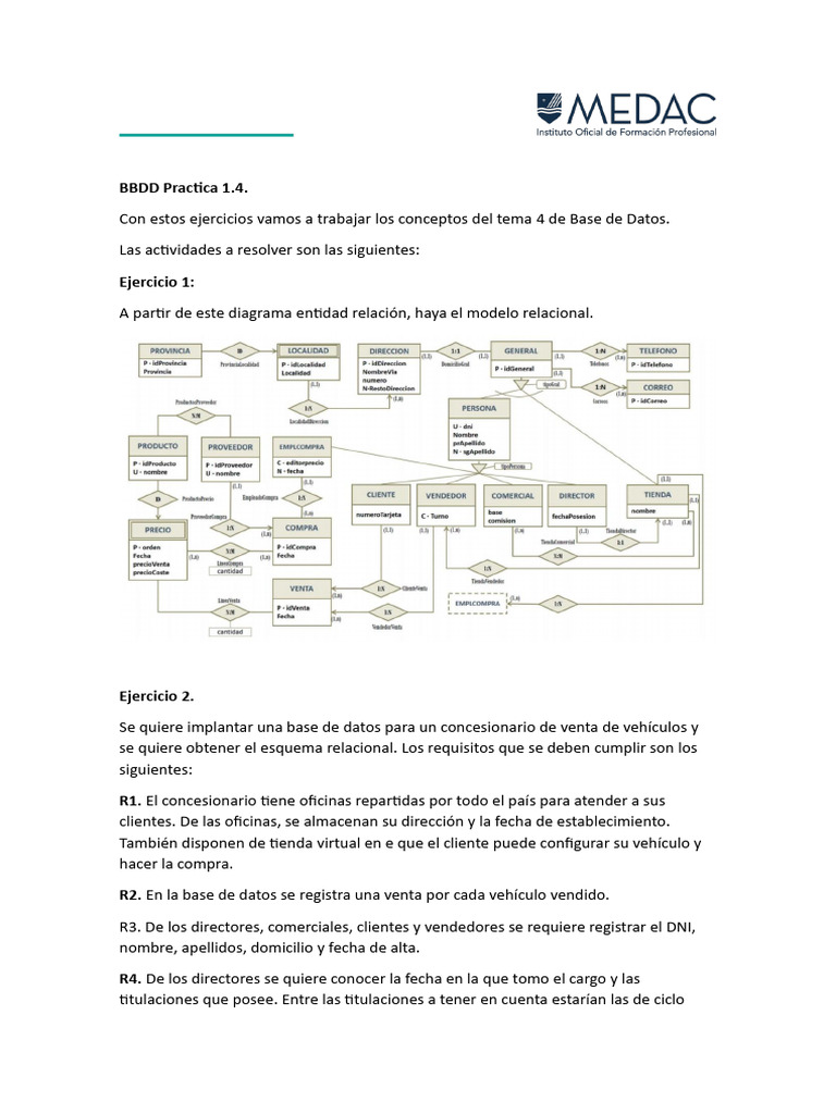 BBDD Practica 1.4. | PDF | Las compras en línea | Tecnologías de la información