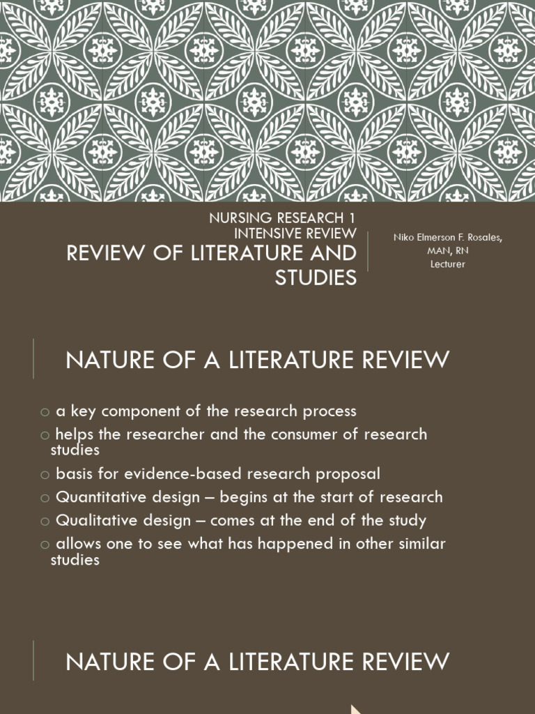 7 Review of Literature and Studies | PDF | Literature Review | Thesis