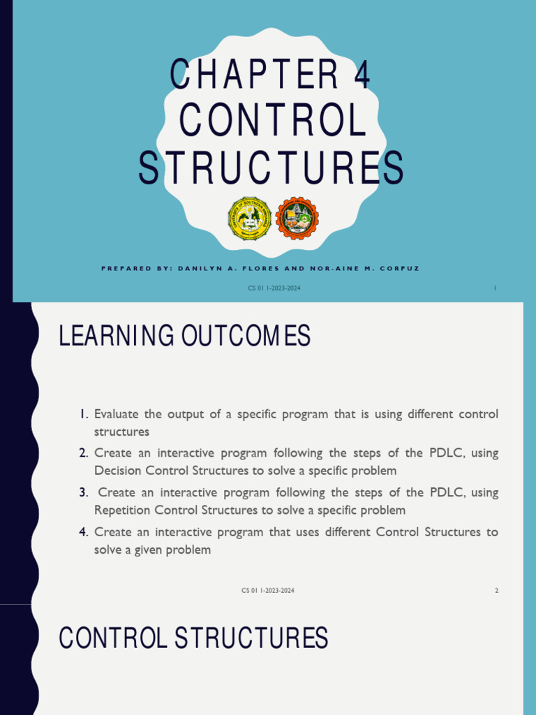 CS 01 Chapter 4 | PDF | Control Flow | Computer Engineering