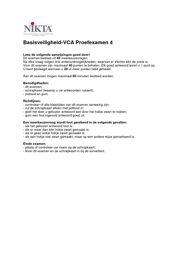Proef Ex Vca 3 | PDF
