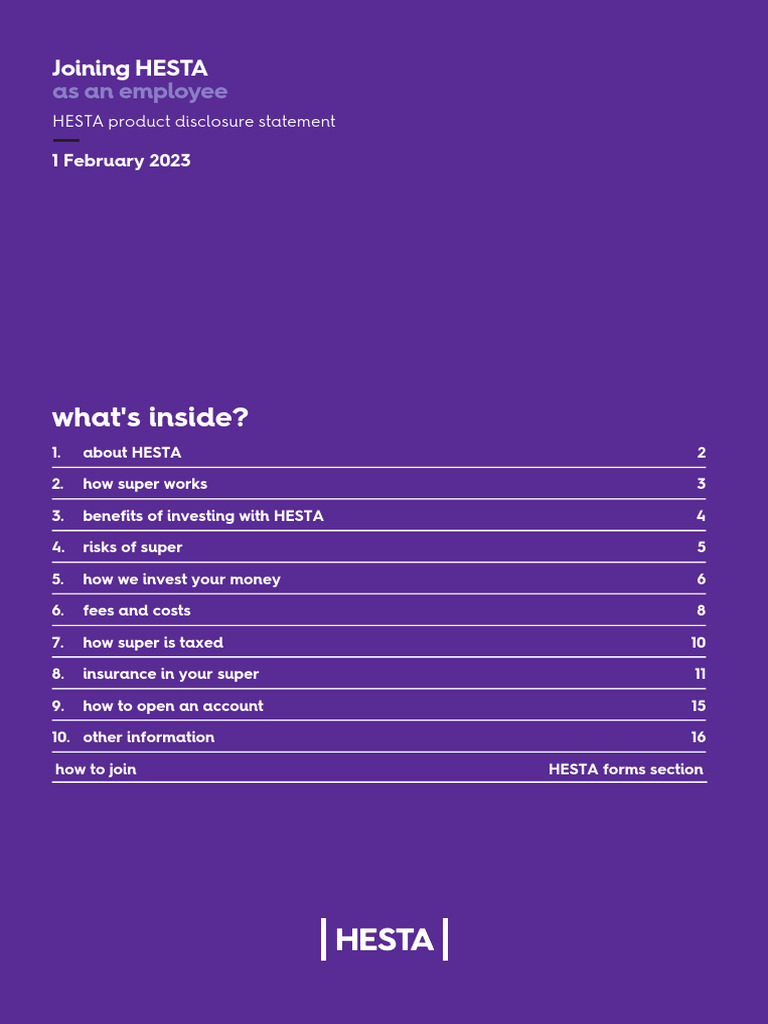 407 HESTA-super-PDS - 6 | PDF | Investing | Taxes