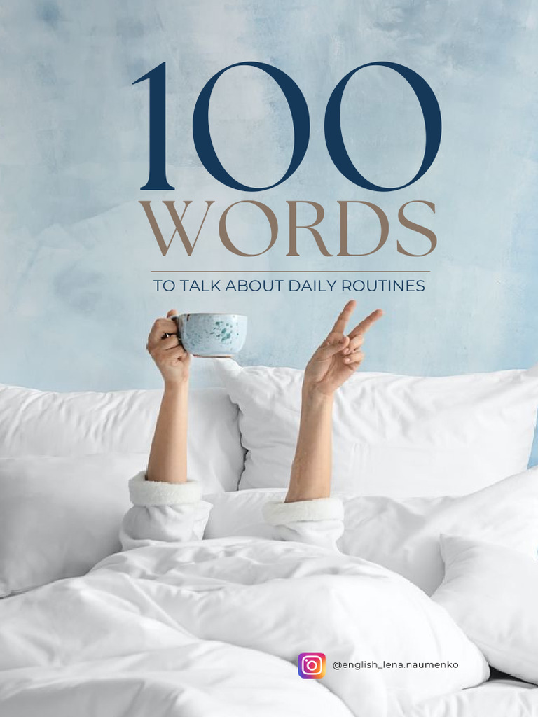 Words: To Talk About Daily Routines | PDF | Vocabulary