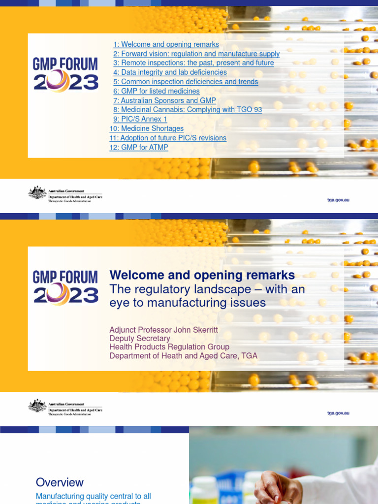 GMP 2023 - Sessions Presentations | PDF | Vaccines | Generic Drug